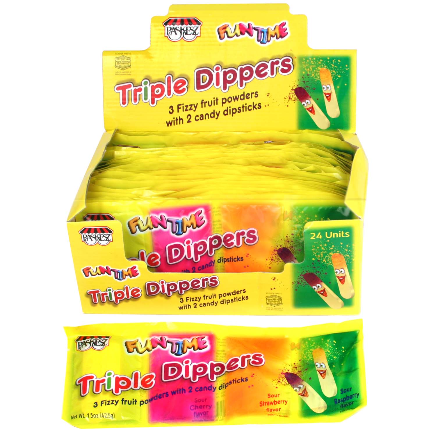Triple Dipper Fizz Powder & Candy Sticks - 24CT Box – Oh! Nuts