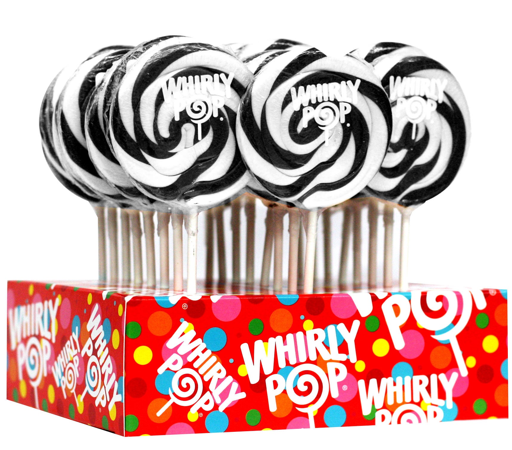 Black & White Swirl Whirly Pops - Mixed Berry – Oh! Nuts
