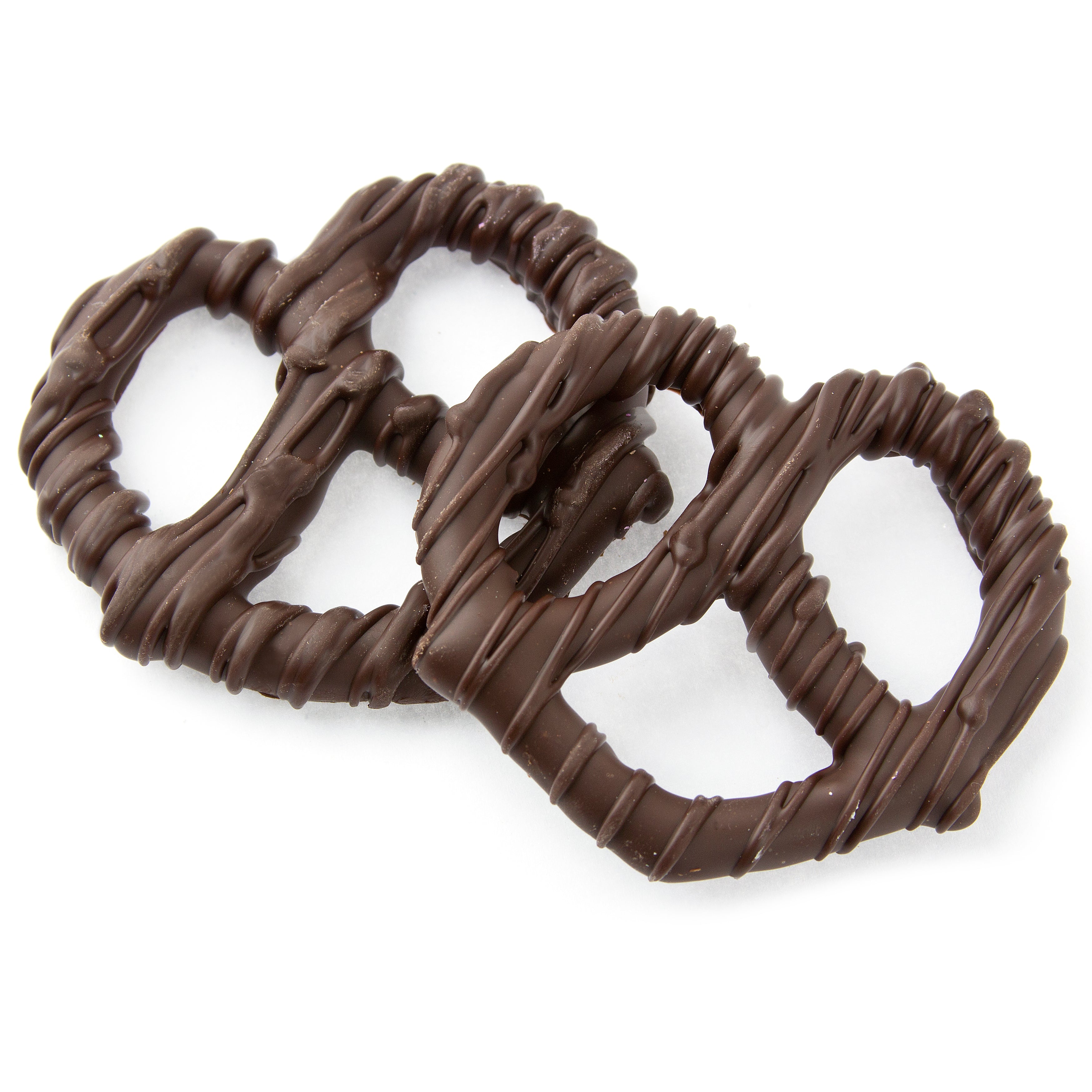 Belgian Chocolate Covered Pretzels with Chocolate Drizzle – Oh! Nuts