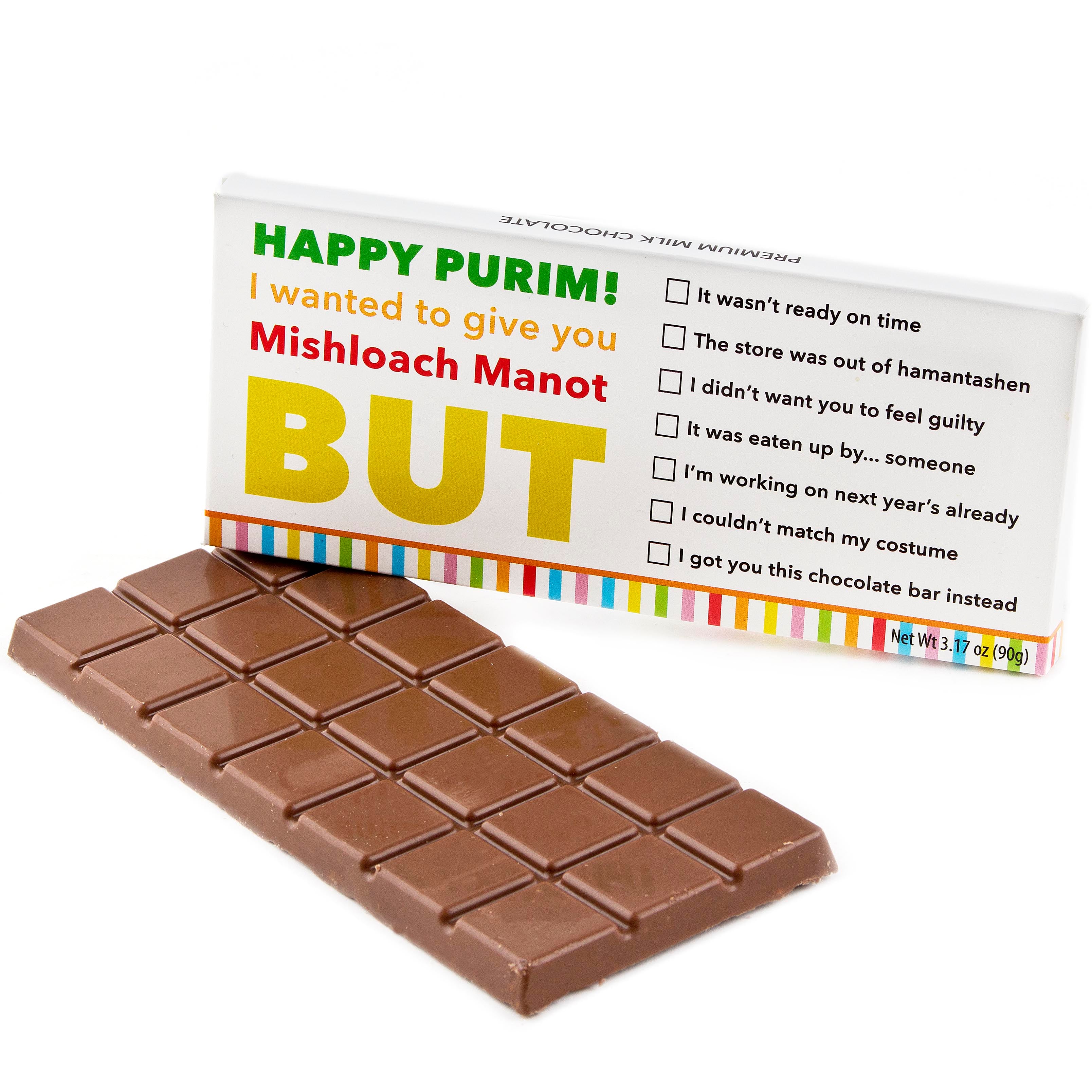 Humor Purim Chocolate Bar Favor – Oh! Nuts