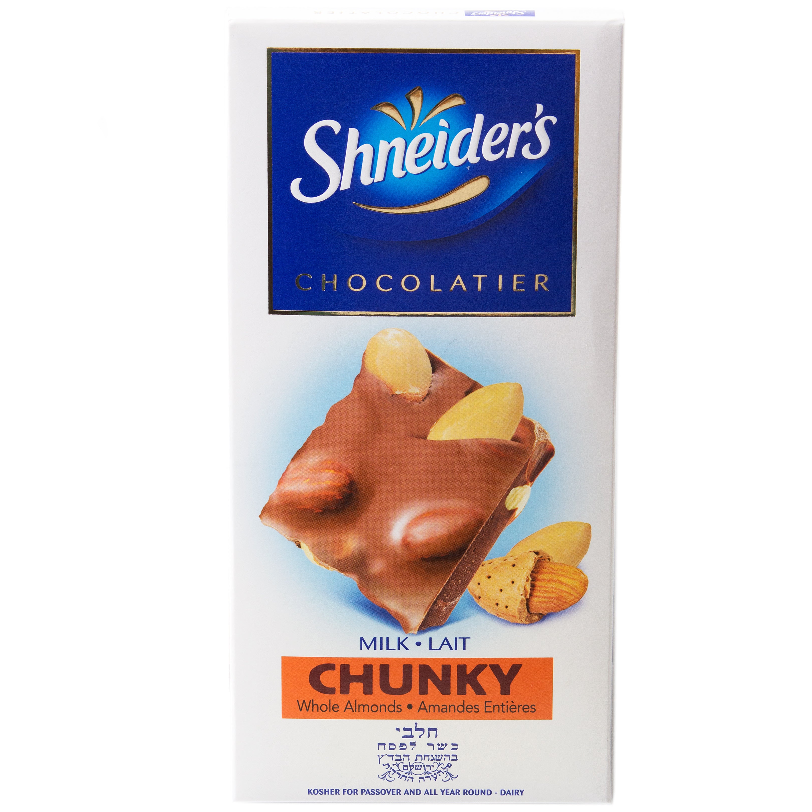 Shneider's Milk Chocolate Chunky Almond Chocolate Bar – Oh! Nuts