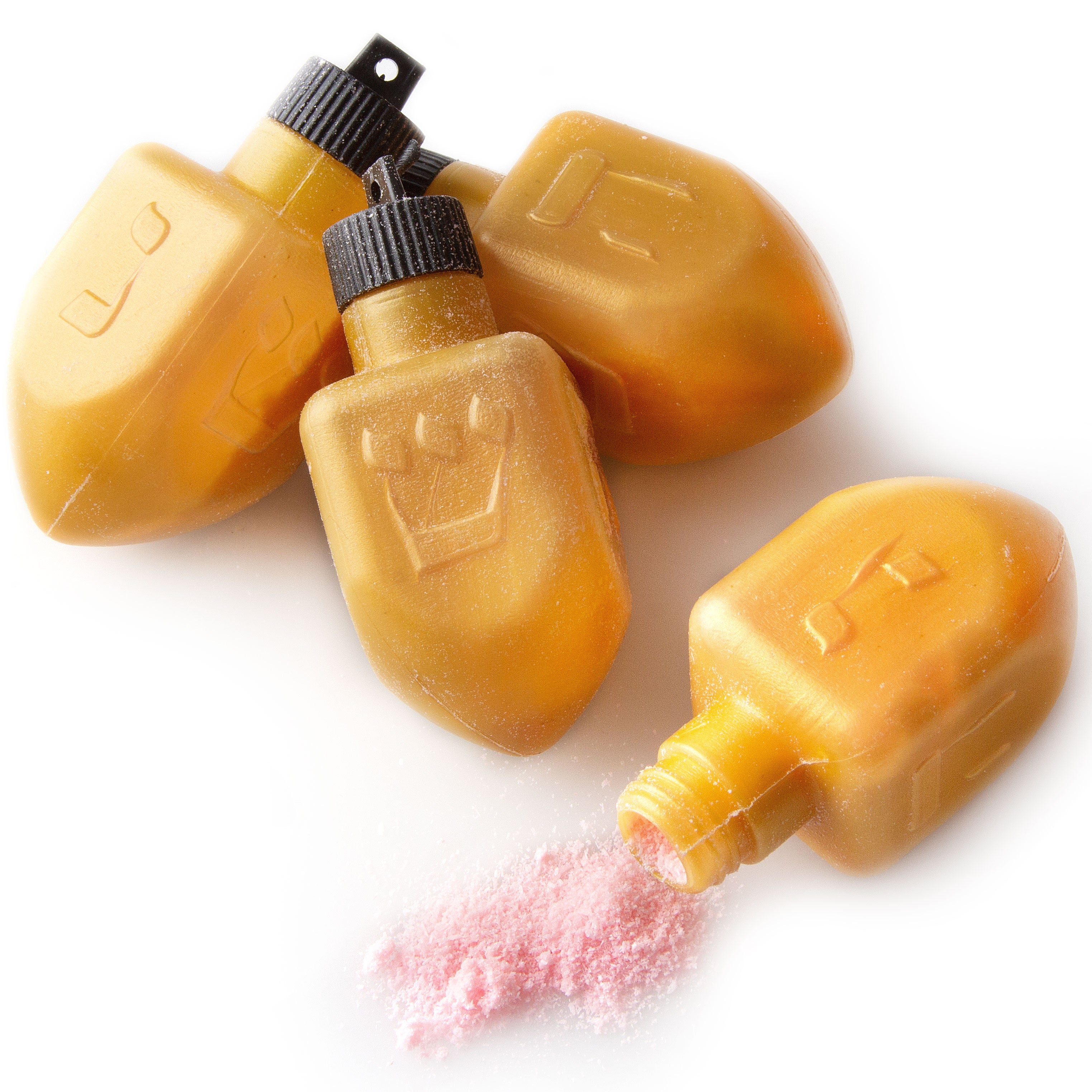 Hanukkah Strawberry Fizz Gold Dreidels Candy - 18CT Bag – Oh! Nuts