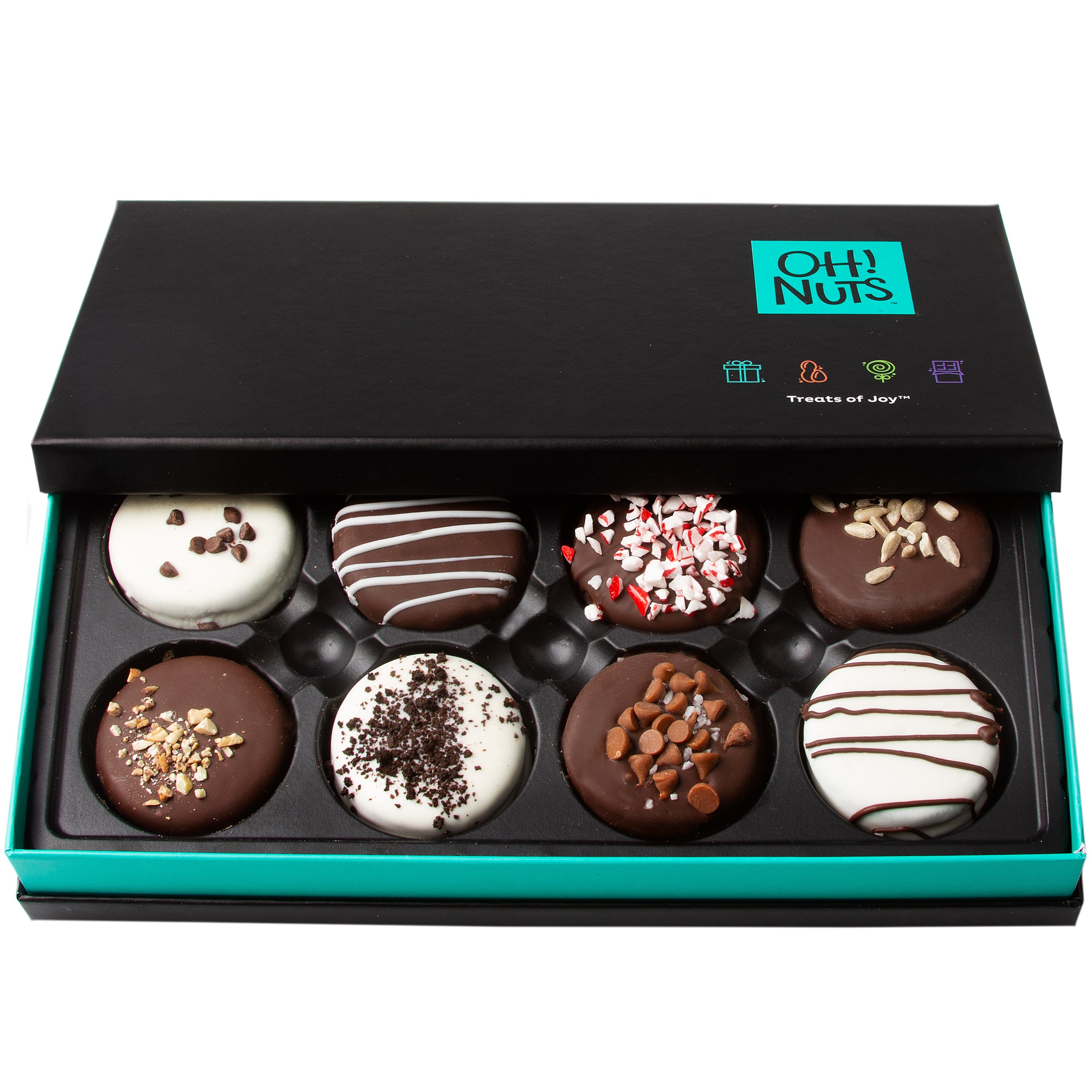8 Variety Gourmet Chocolate Covered Sandwich Cookies Gift Box – Oh! Nuts