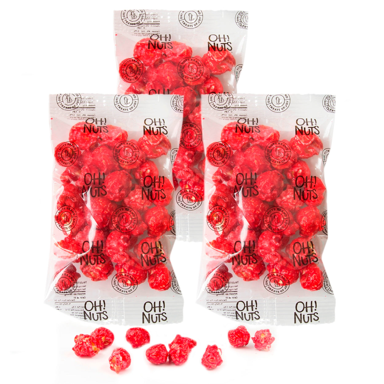 Red Candy Coated Popcorn Snack Pack – Oh! Nuts